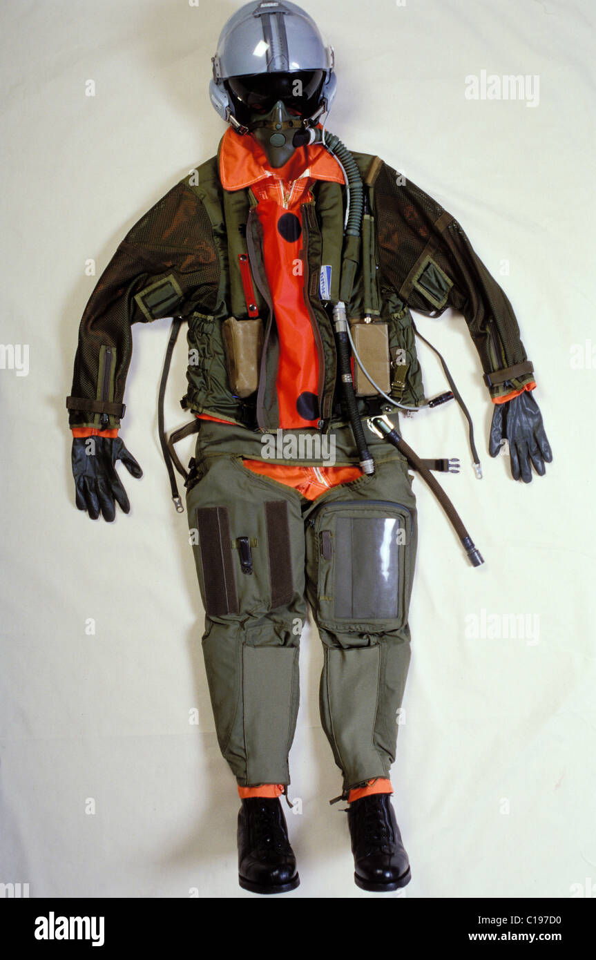 France, Bouches du Rhone, test pilots, Rafale flying suit on the Air ...