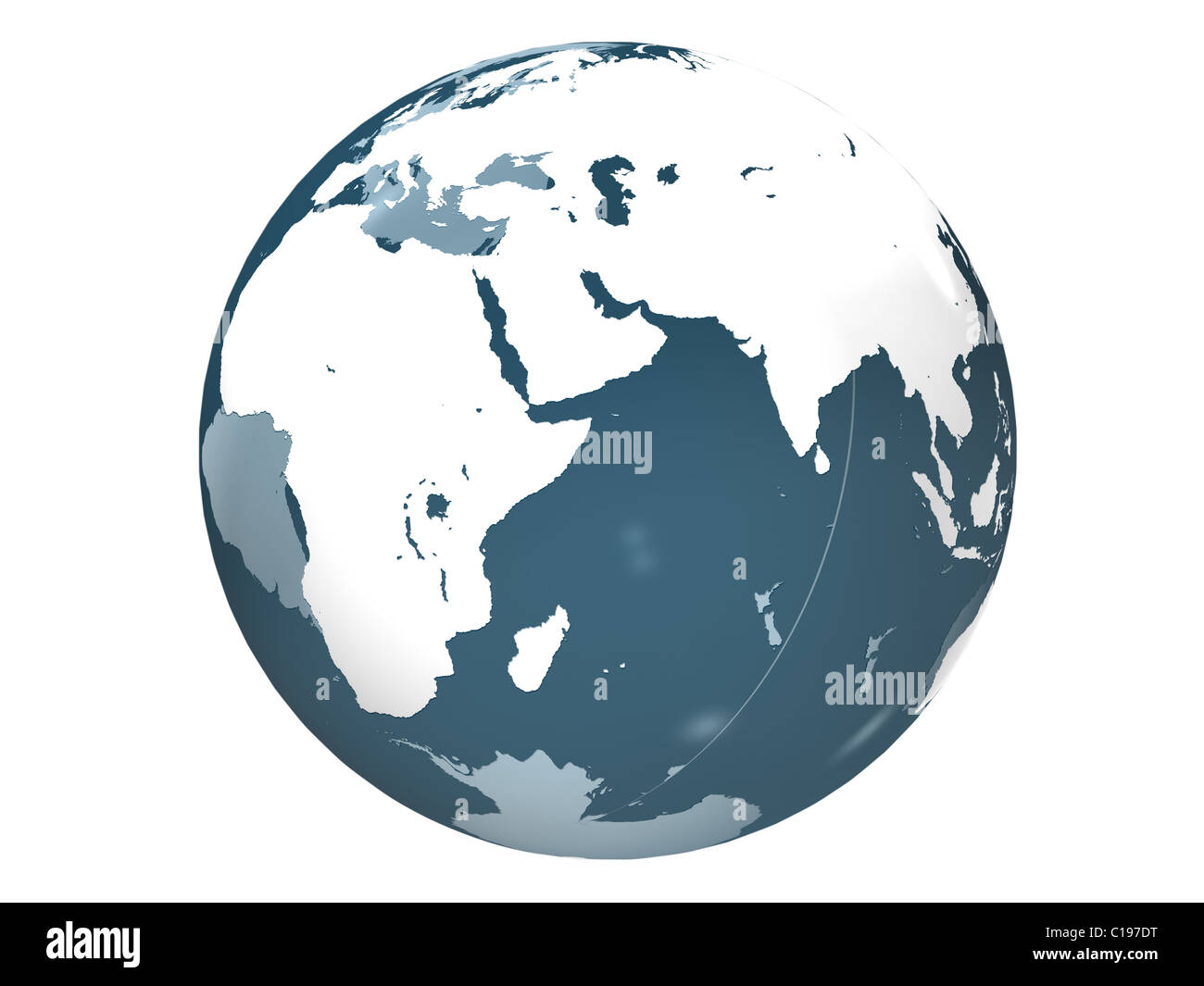 3d rendering of earth globe of glass material Stock Photo - Alamy