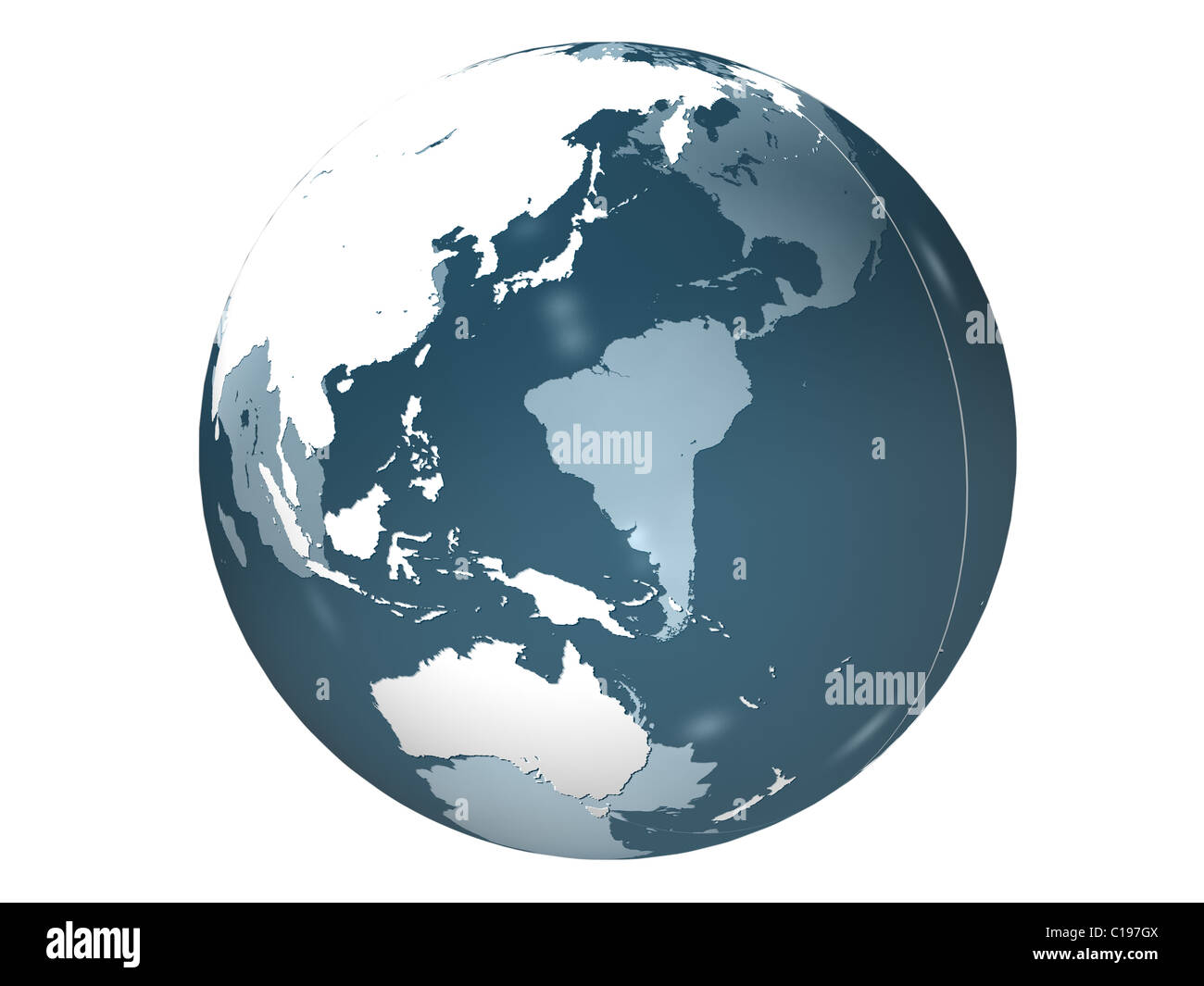 3d rendering of earth globe of glass material Stock Photo - Alamy