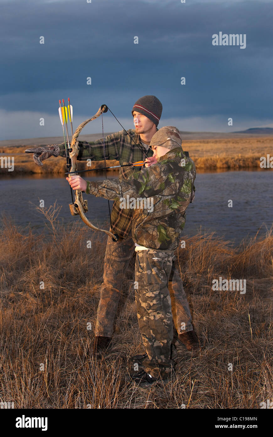 Child compound bow isolated hi-res stock photography and images - Alamy