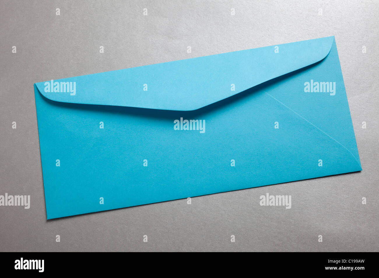 Blue Envelope close up shot Stock Photo - Alamy