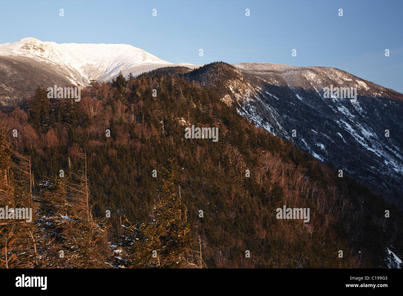 Franconia Notch State Park - Mount Lafayette at sunset from Eagle Cliff ...