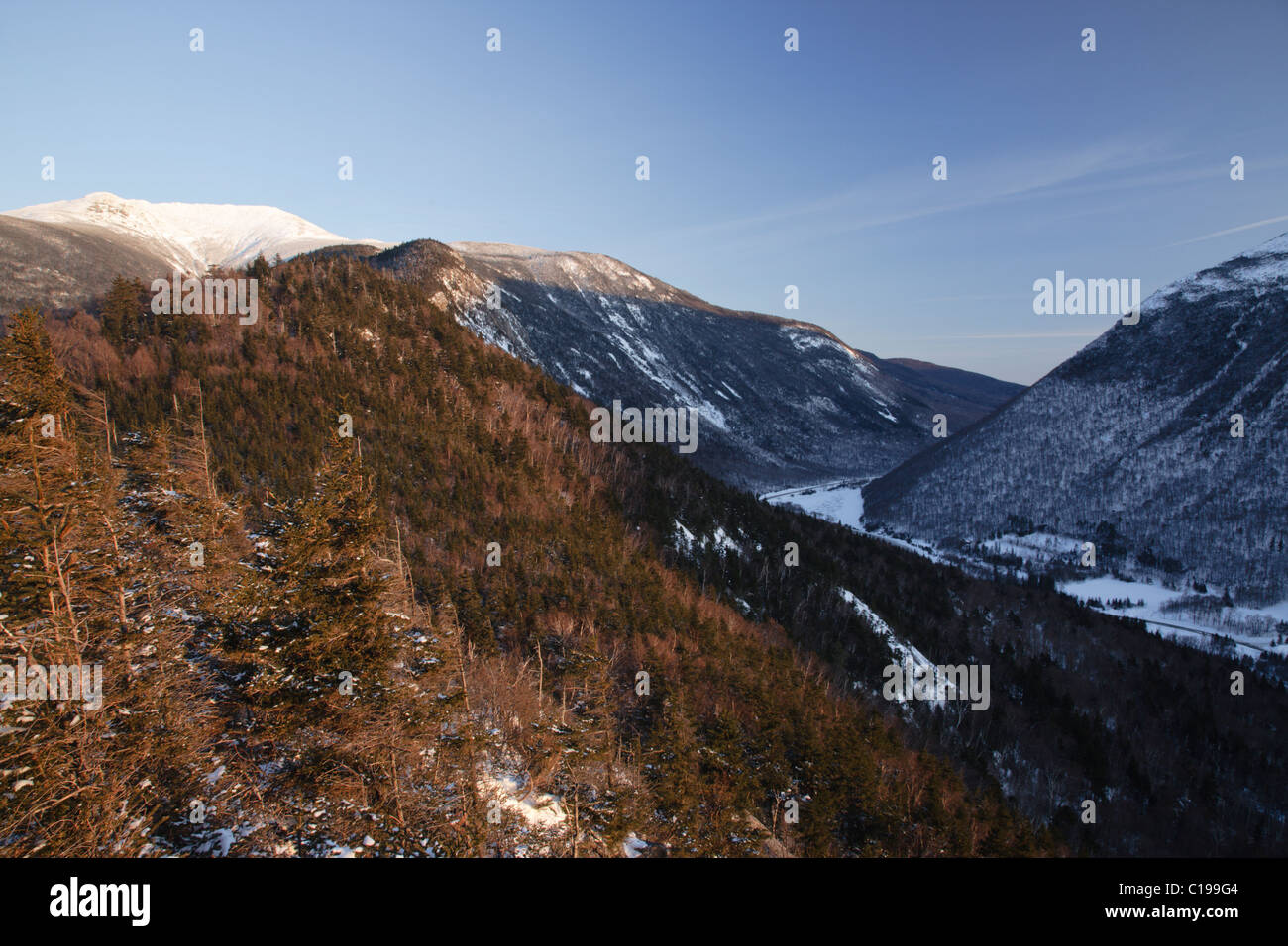 Franconia Notch State Park - Mount Lafayette at sunset from Eagle Cliff ...