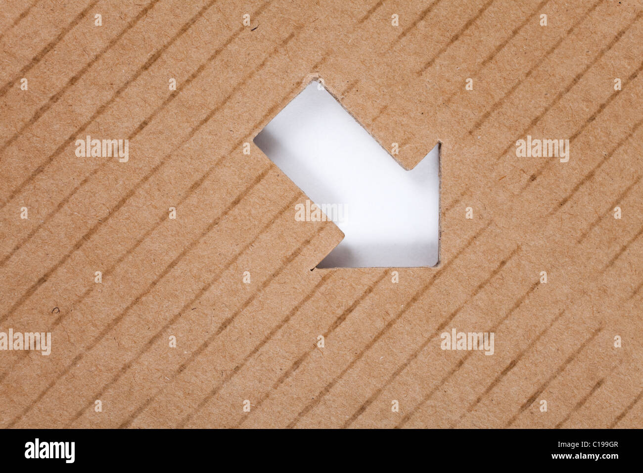 Arrow Sign and cardboard for background Stock Photo - Alamy