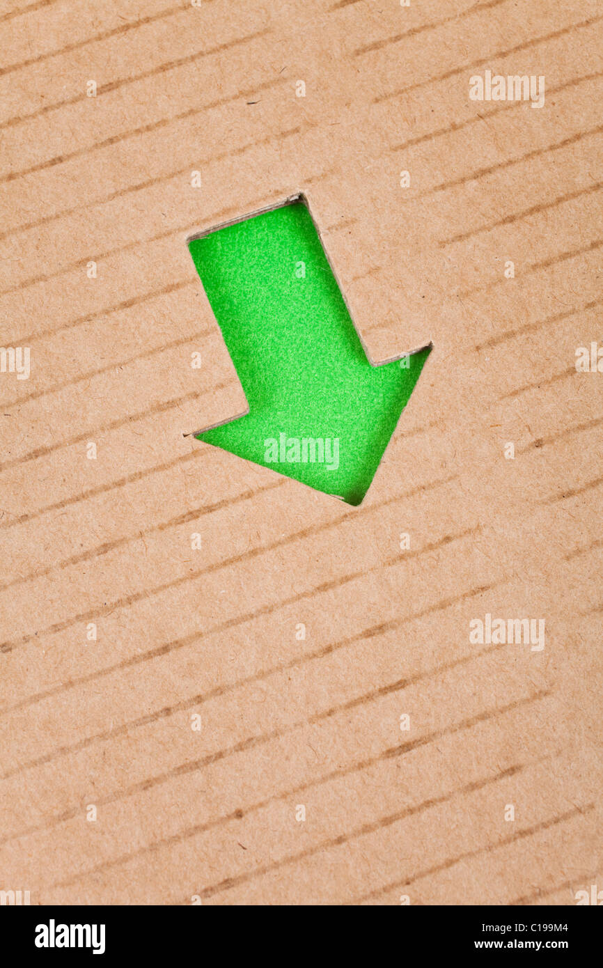 Arrow Sign and cardboard for background Stock Photo - Alamy