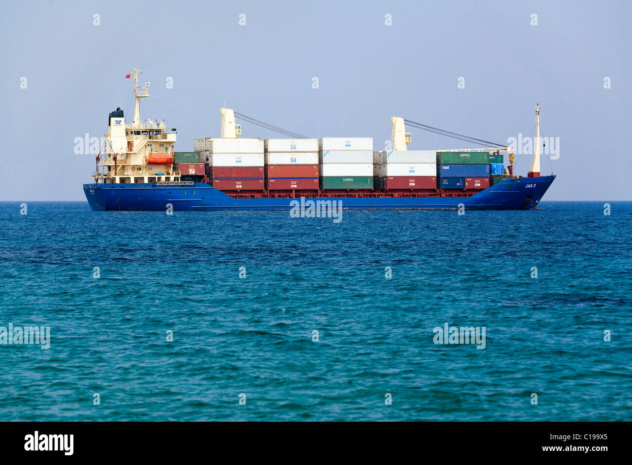 Cargo container ship off coast hi-res stock photography and images - Alamy