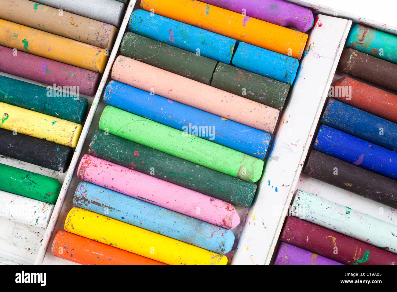 Colorful Crayon for background Stock Photo - Alamy