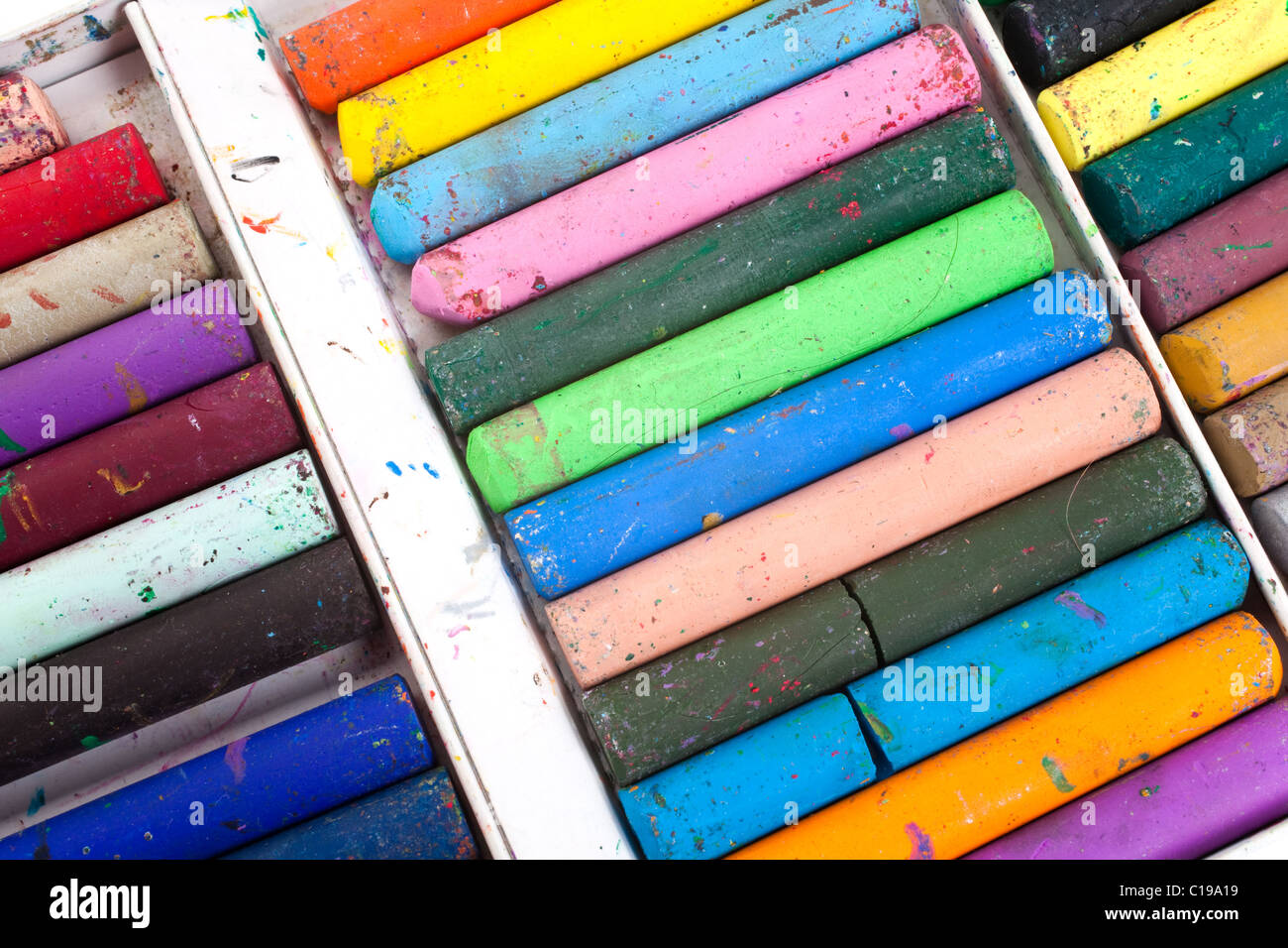 Colorful Crayon for background Stock Photo - Alamy