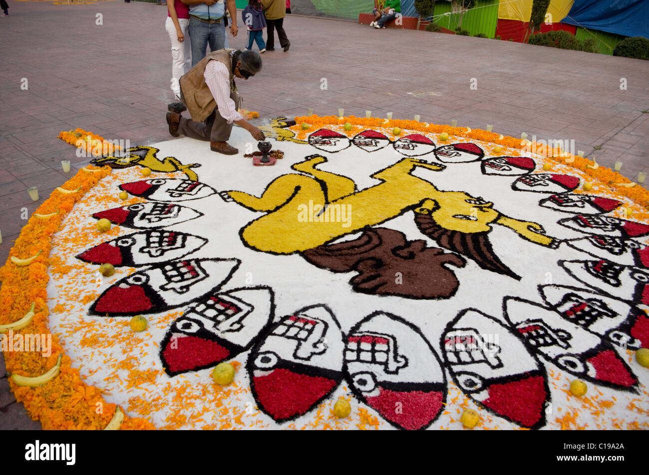 Aztec Ofrenda representing the Iztepetl level of the Mictlan ...