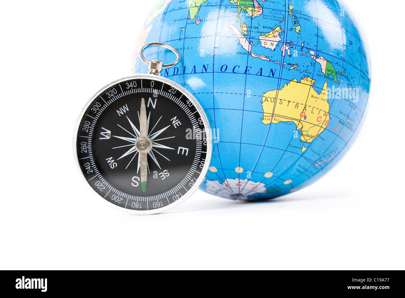 Map globe compass hi-res stock photography and images - Alamy
