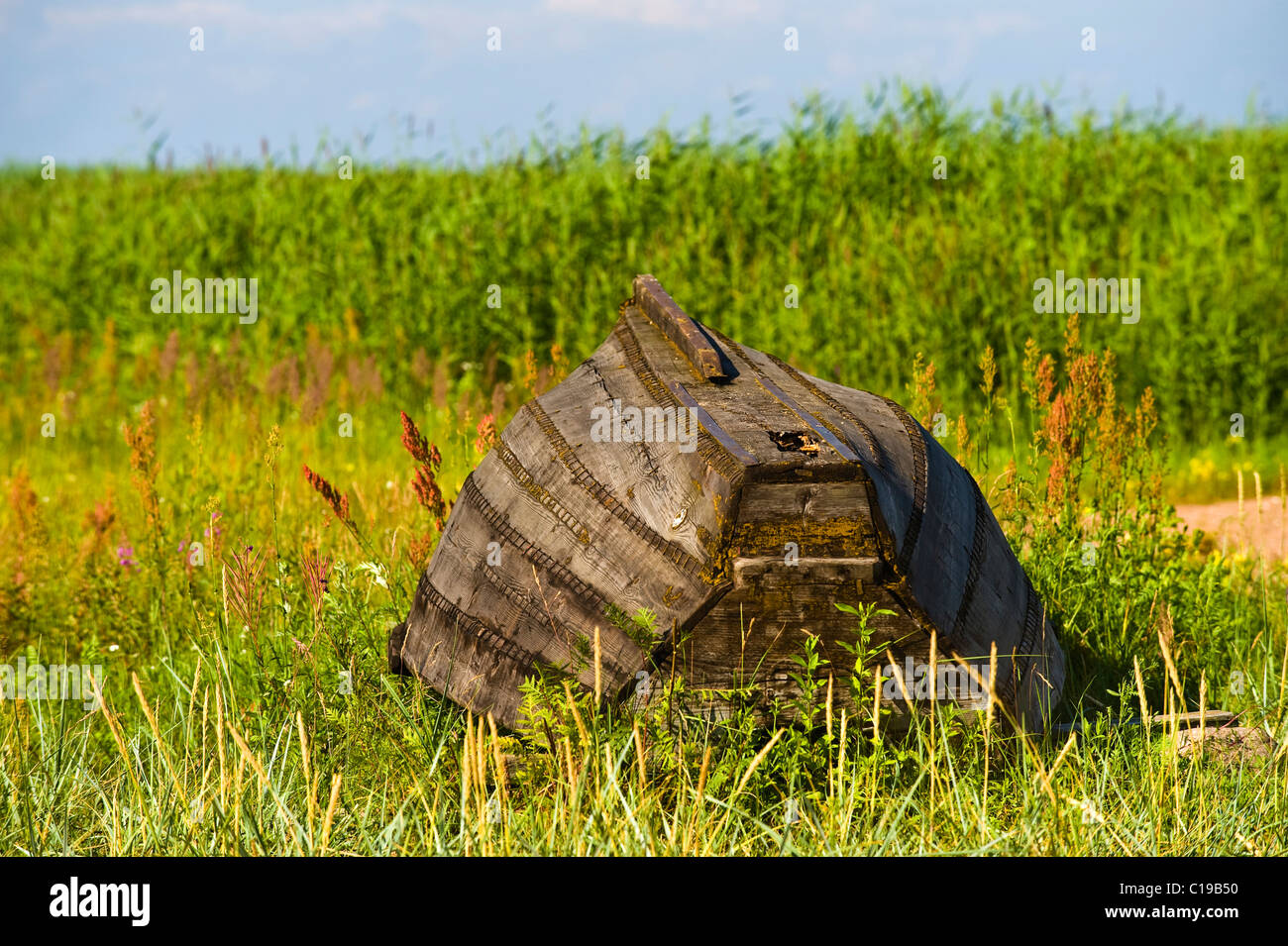 Old fishing boat, Lake Peipus, Peipsi jaerv, Estonia, Baltic States ...