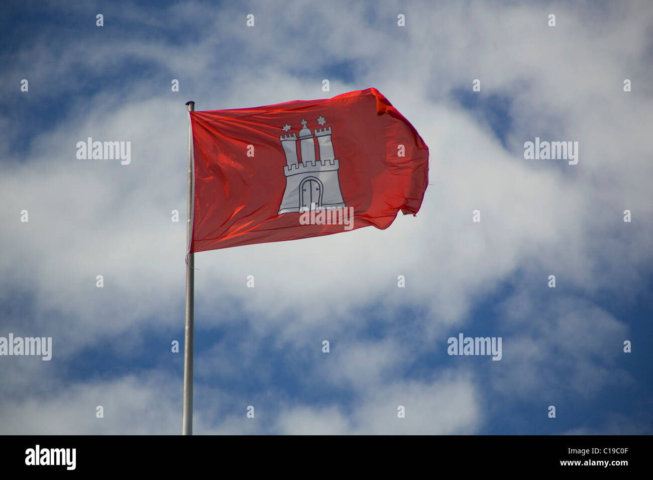Hamburg city flag hi-res stock photography and images - Alamy
