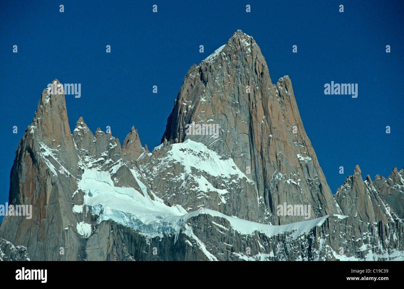 The peak of Mount Fitz Roy, Patagonia, Argentina, South America Stock ...