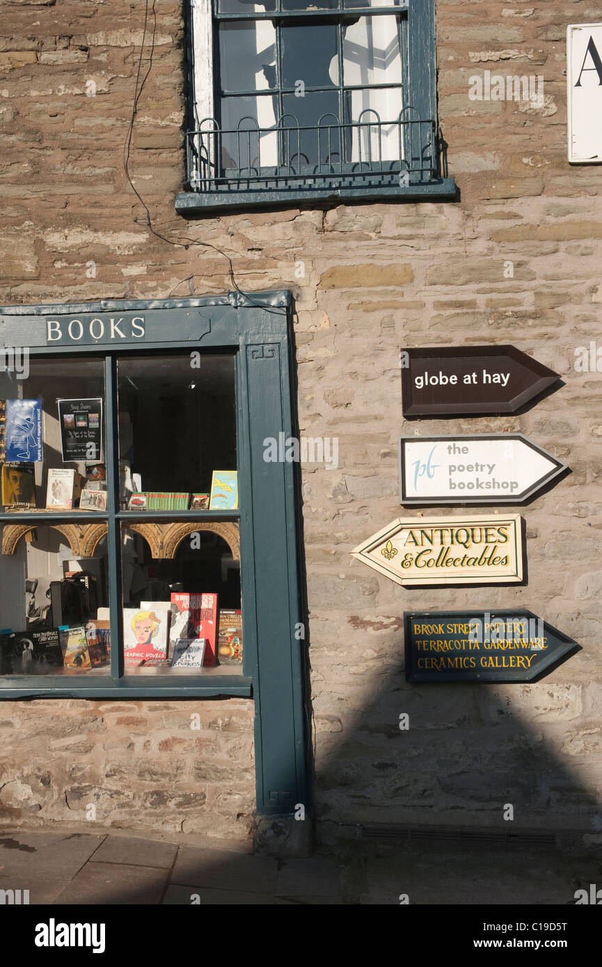 Shops in Hay-on-Wye Stock Photo - Alamy