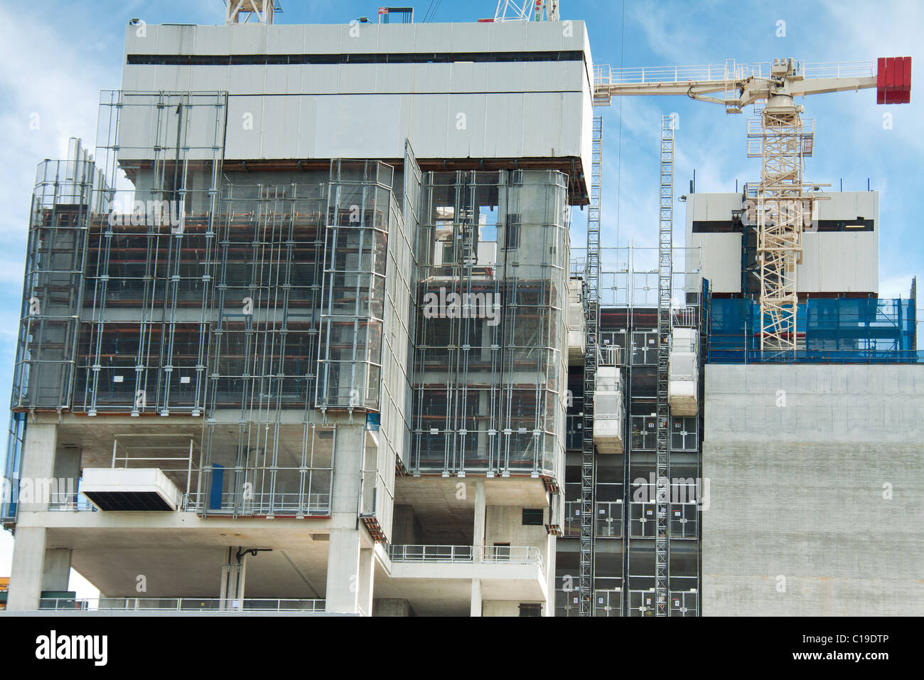 closeup of screen system on the construction building (brisbane,qld ...