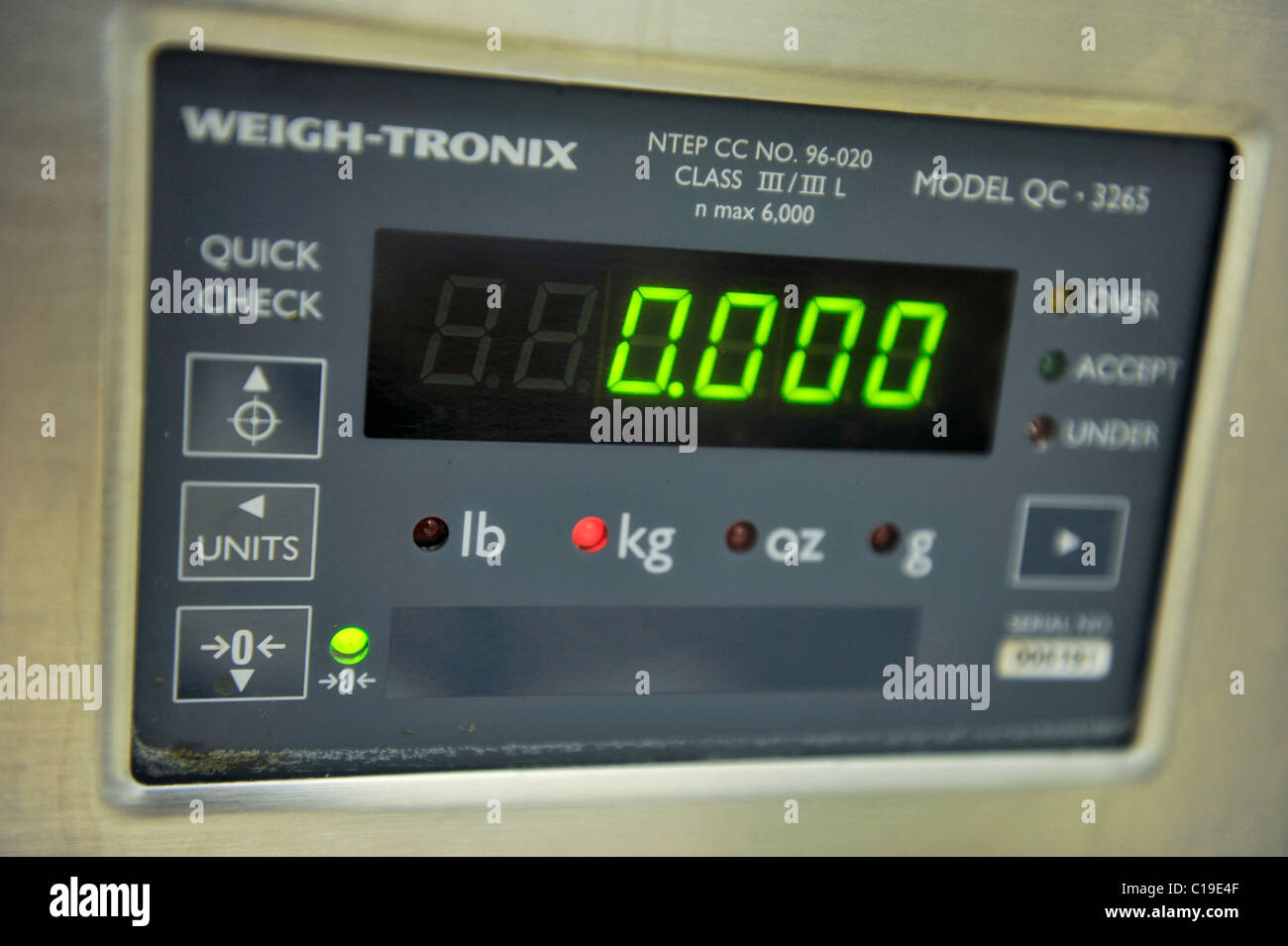 LED Display on Weighing scales Stock Photo - Alamy