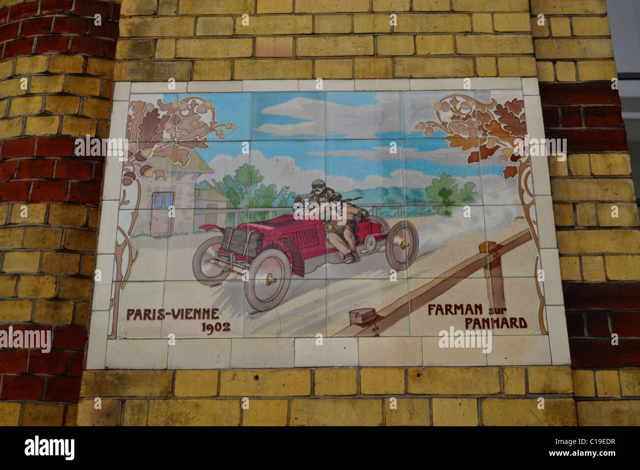 Beautiful Tile Decoration on the side wall of the Bibendum Building ...