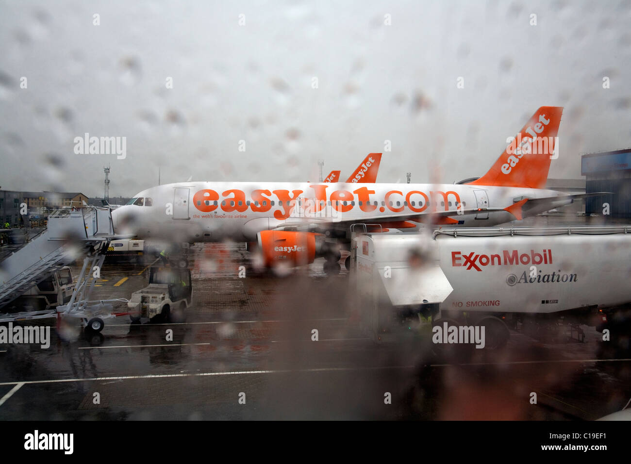 East jet air plane on rainy Sunday at Luton airport Stock Photo - Alamy