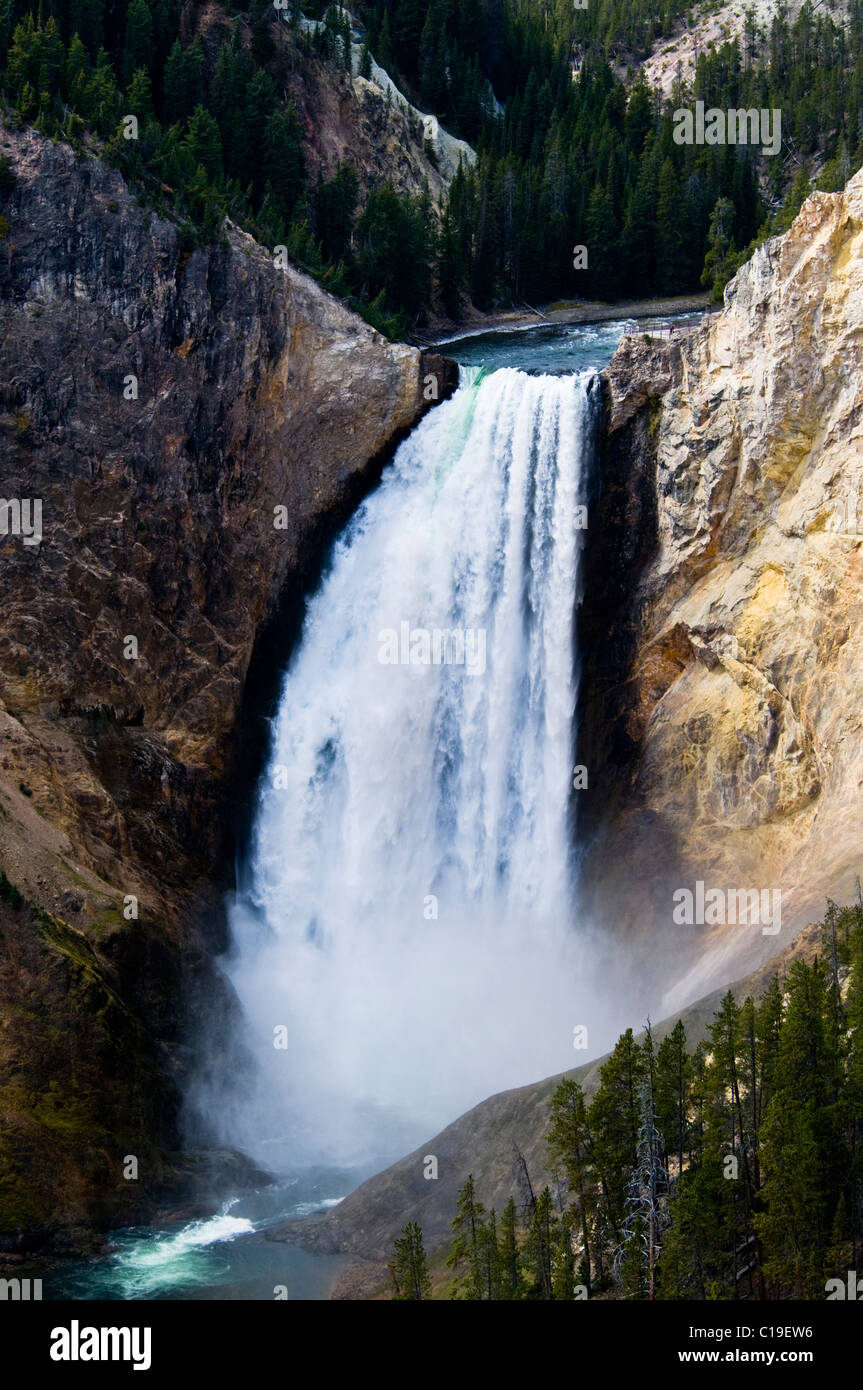 Yellowstone River Canyon,Lower Falls,Artist & Observation Platform,Drop ...
