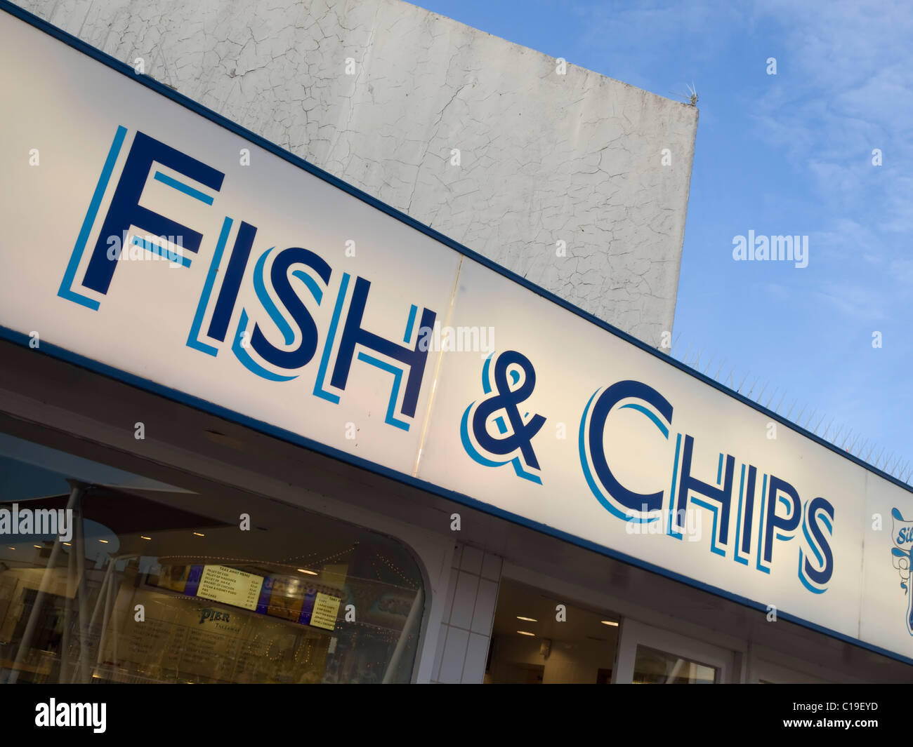 Fish chip shop sign hi-res stock photography and images - Alamy