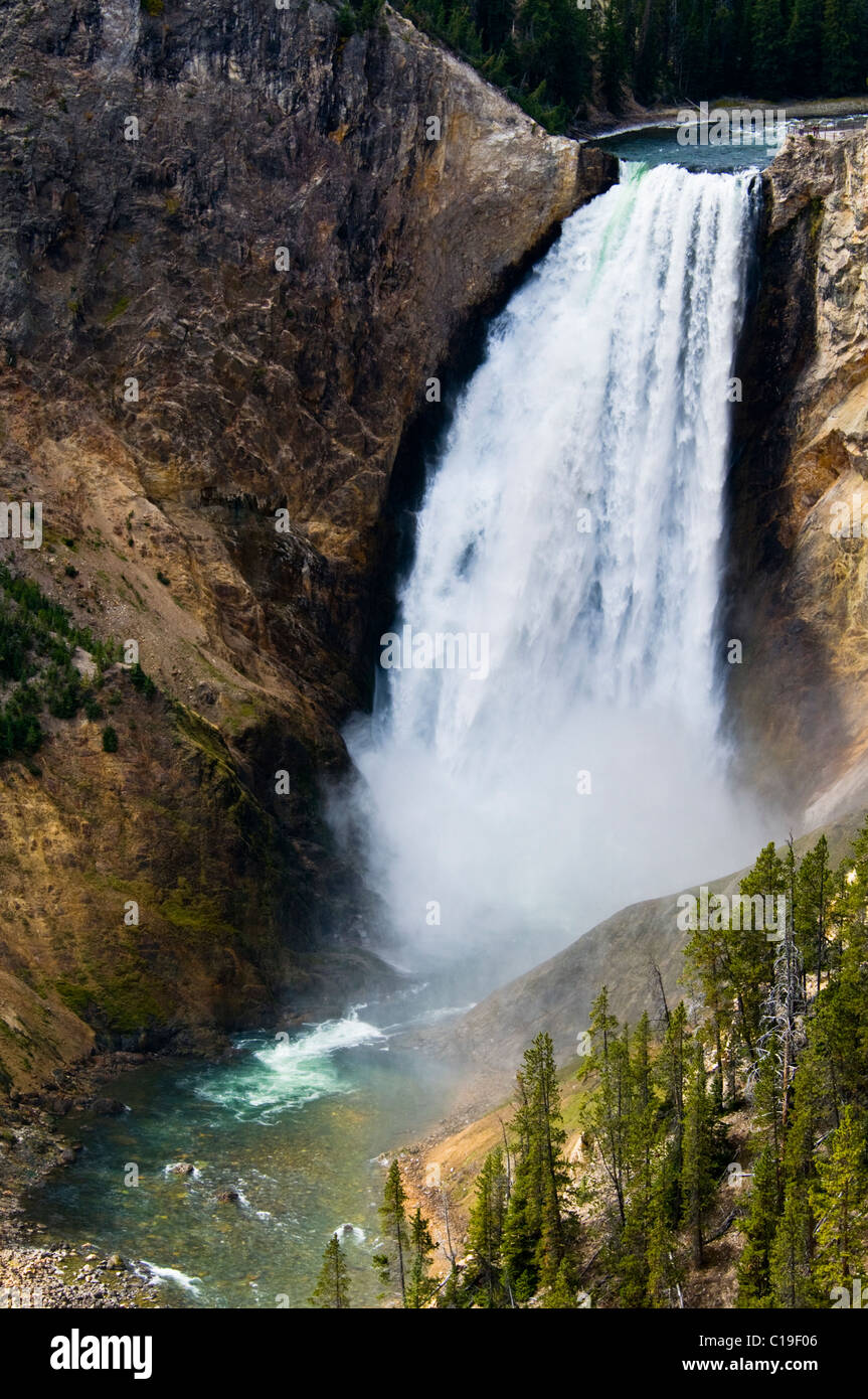 Yellowstone River Canyon,Lower Falls,Artist & Observation Platform,Drop ...
