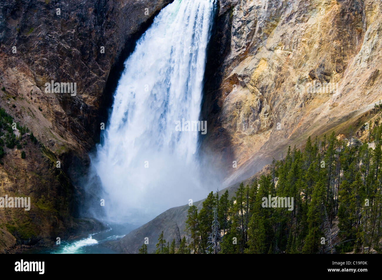 Yellowstone River Canyon,Lower Falls,Artist & Observation Platform,Drop ...