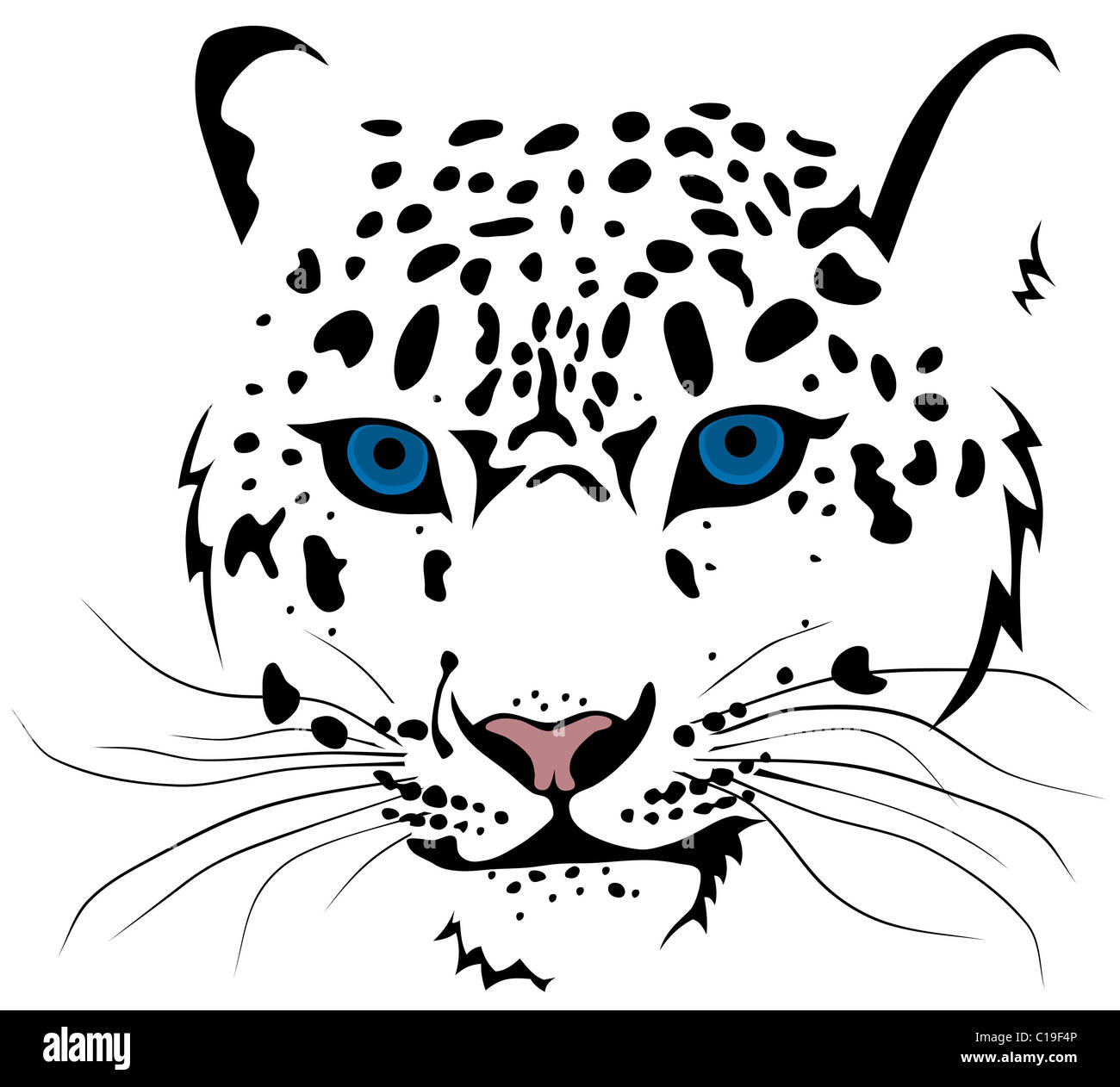 Abstract vector illustration of snow leopard bars Stock Photo - Alamy