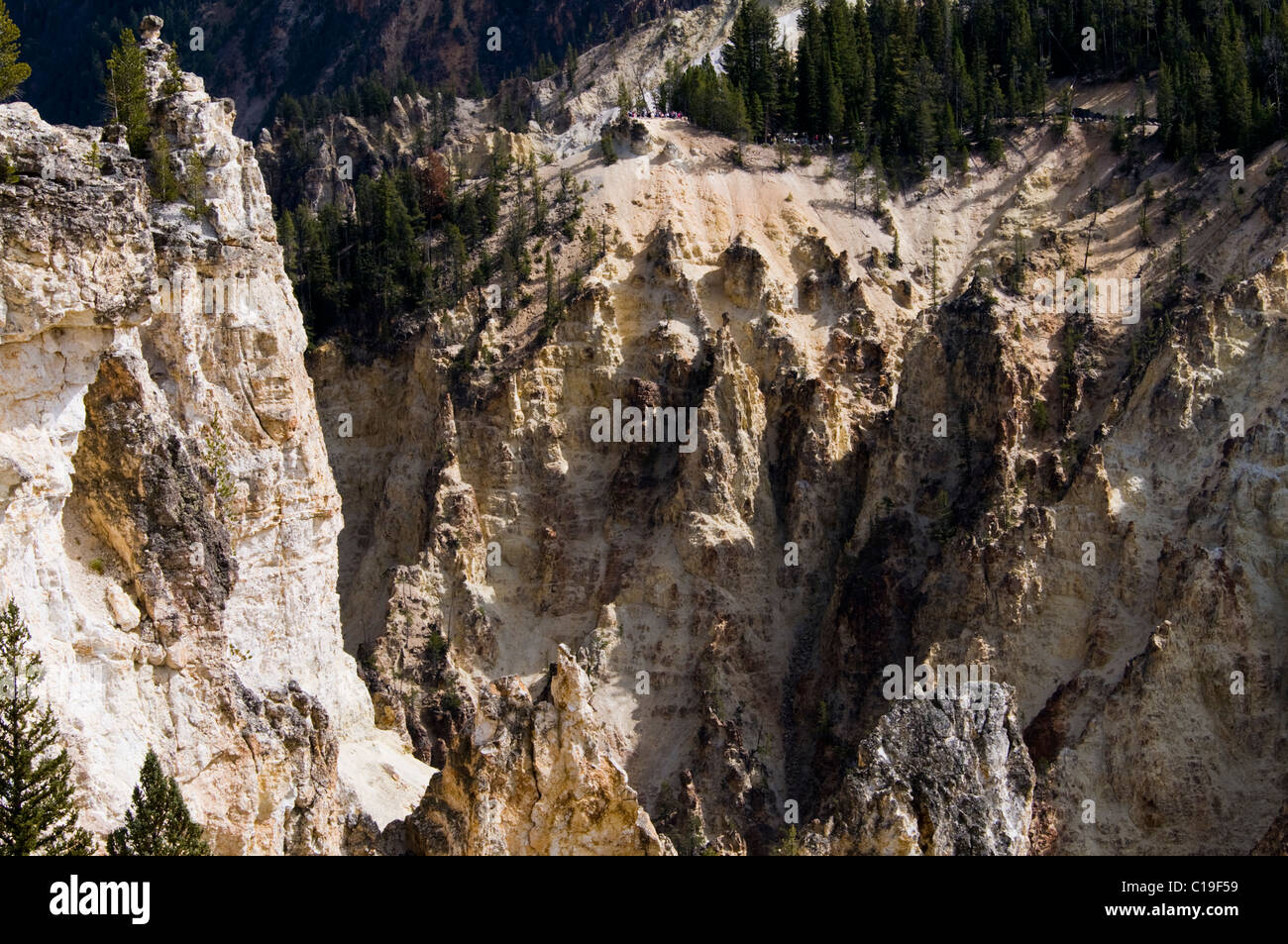 Yellowstone River Canyon,Lower Falls,Artist & Observation Platform,Drop ...