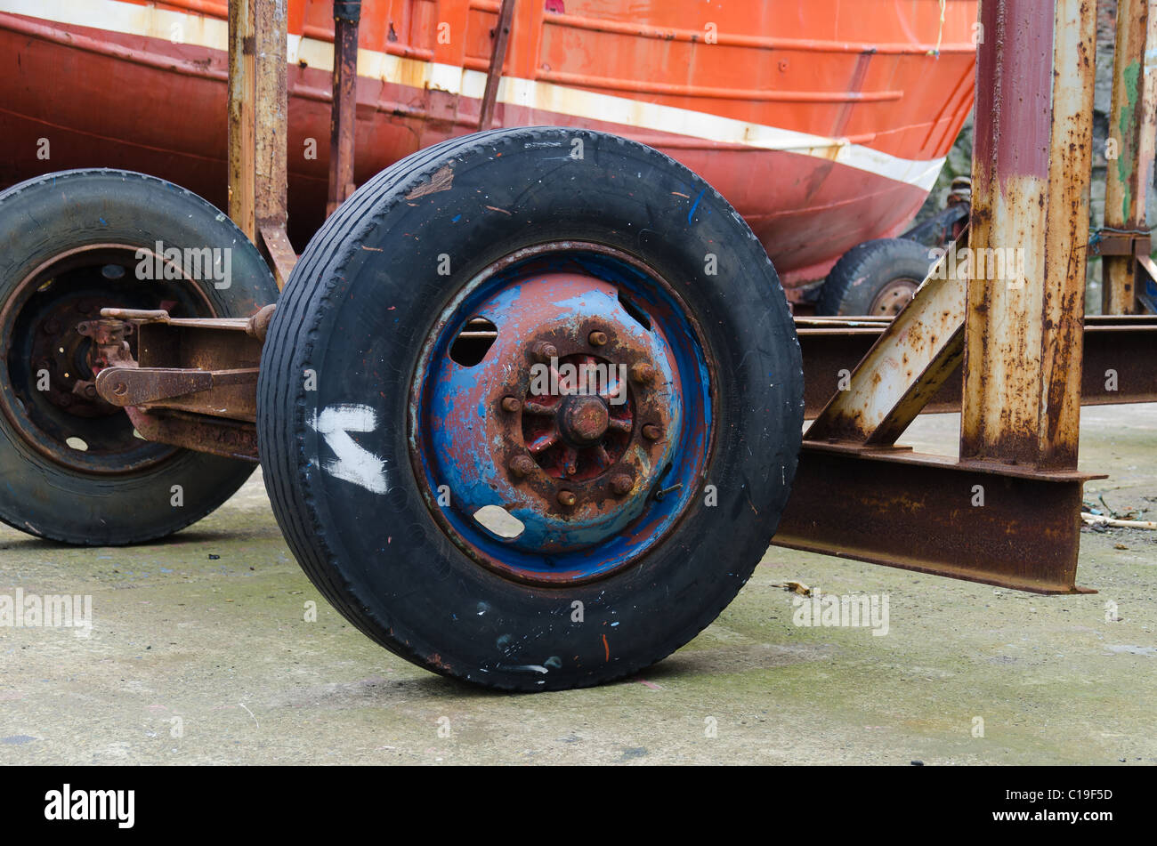 Trailer wheel hi-res stock photography and images - Alamy