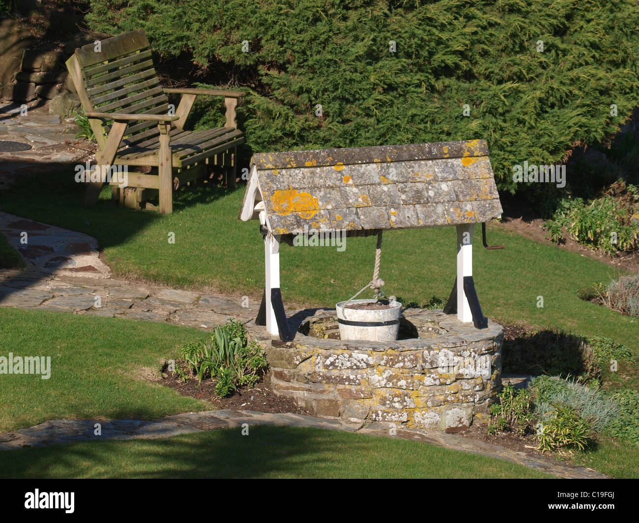 Garden well, UK Stock Photo - Alamy