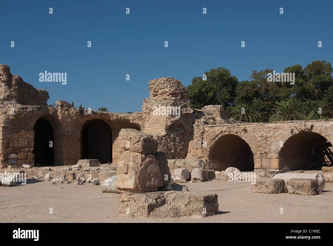 Tunisia, Carthage, Roman Ruins Stock Photo - Alamy