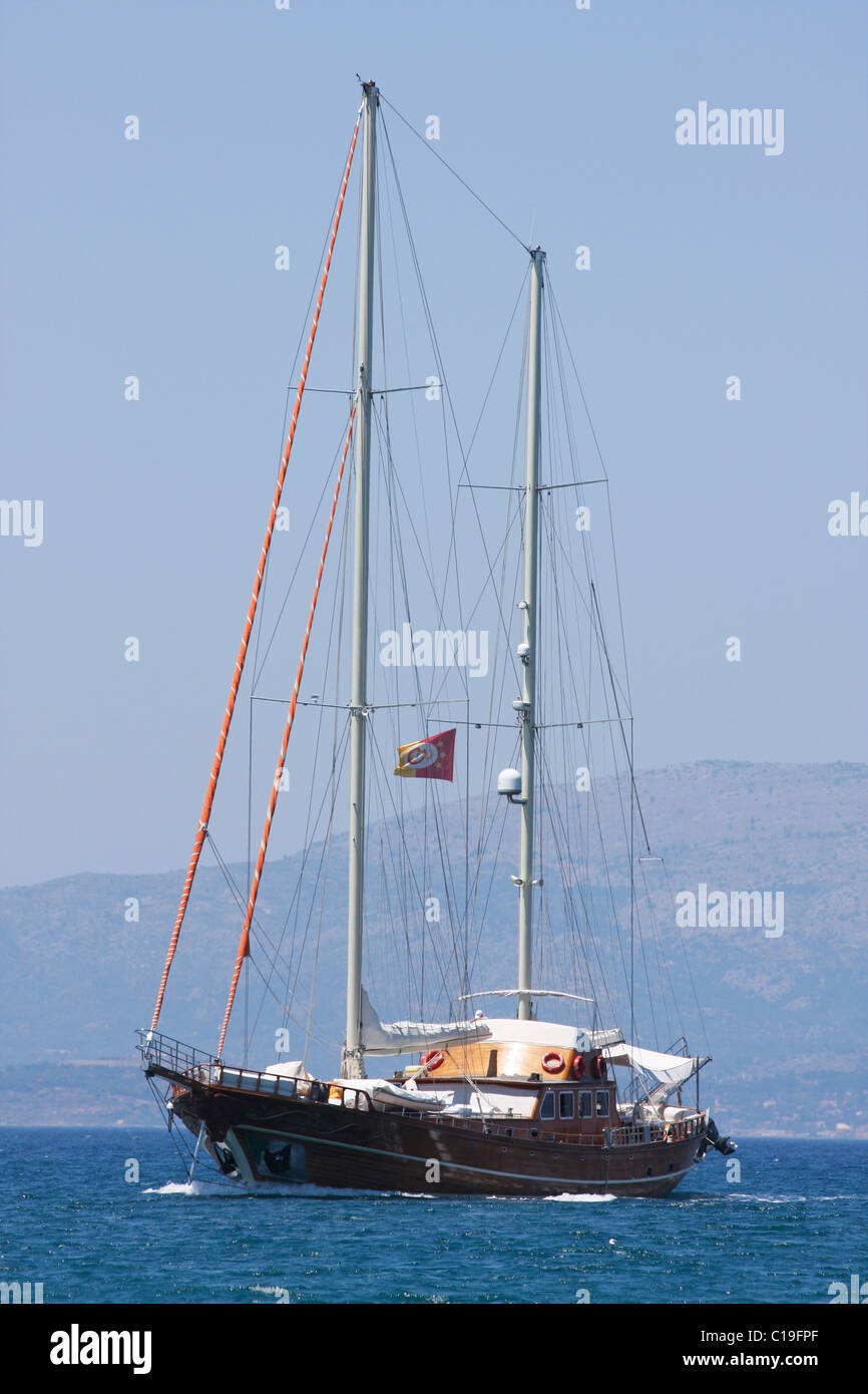 Traditional Turkish Sailing Boat or Gulet Stock Photo - Alamy