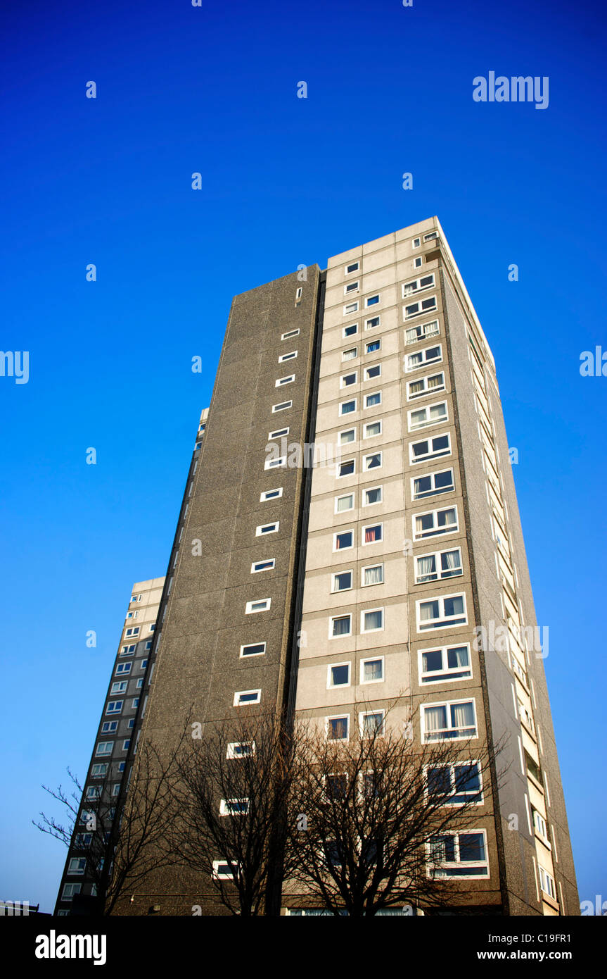 High rise tower block in Preston Lancashire, england Stock Photo - Alamy