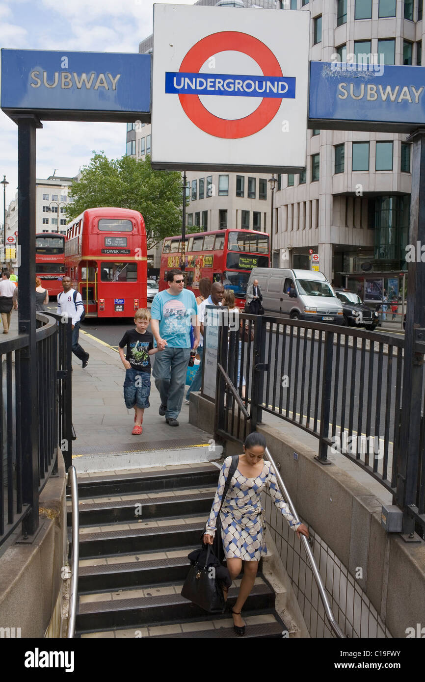 The subway to a London Underground staion Stock Photo - Alamy