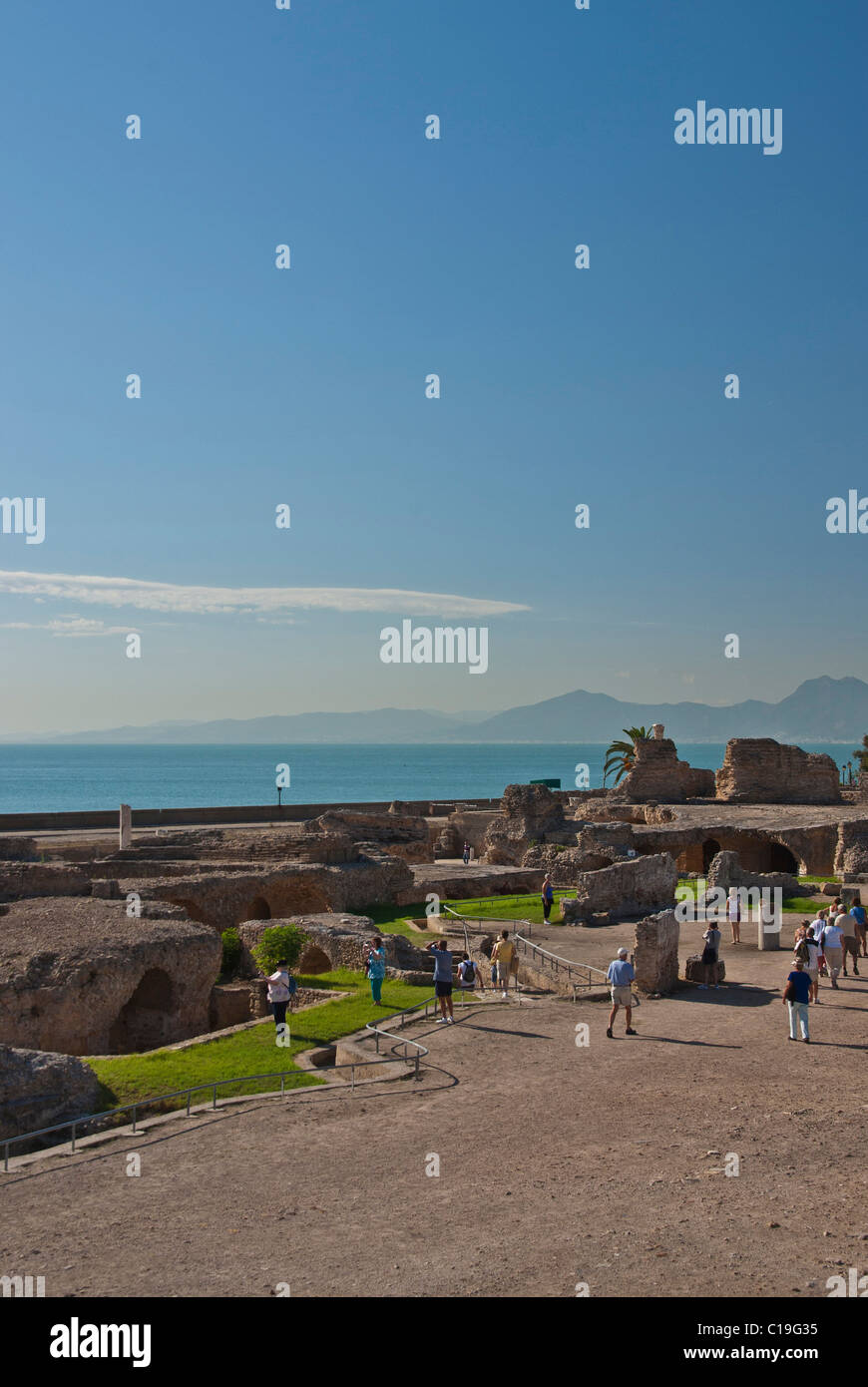 Tunisia, Carthage, View across ruins Stock Photo - Alamy