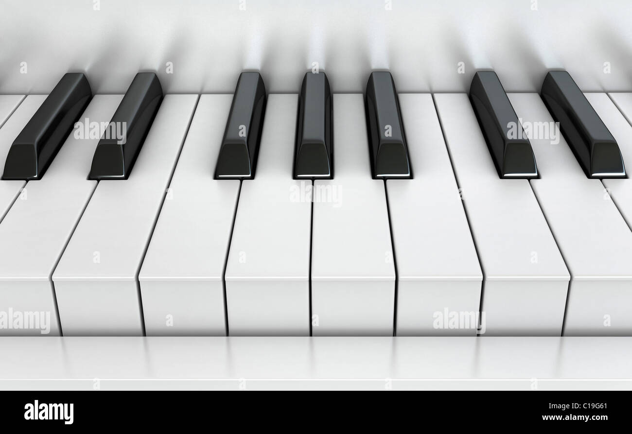 3d render of piano keys Stock Photo - Alamy