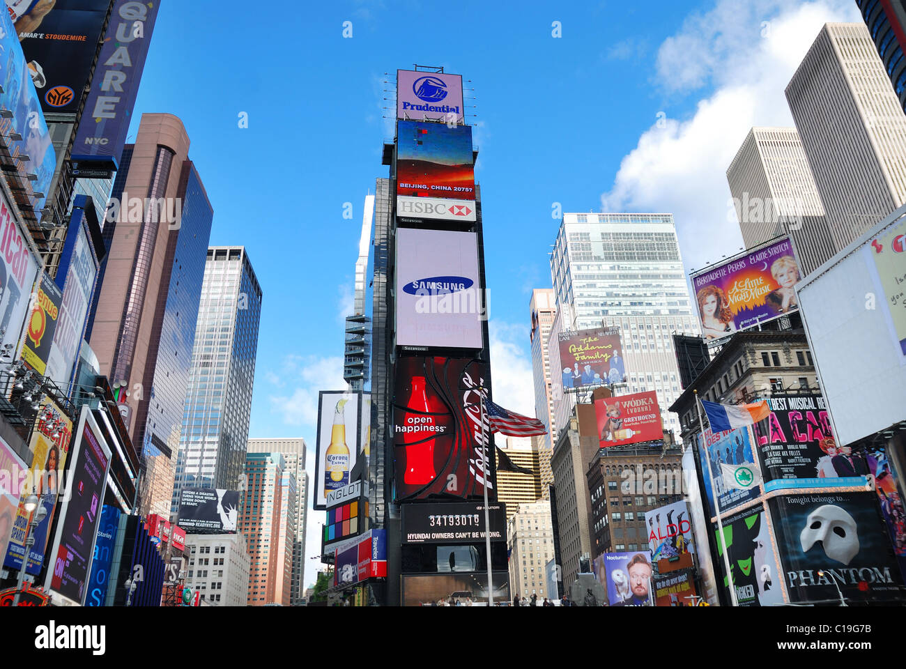 Times Square, featured with Broadway Theaters and LED signs, is a ...