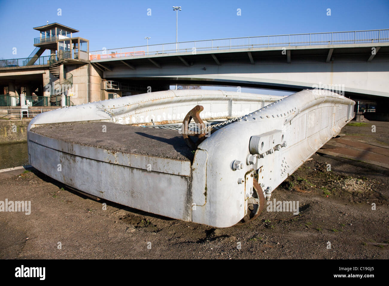 Disused swing bridge designed by Brunel at Cumberland Basin on the ...