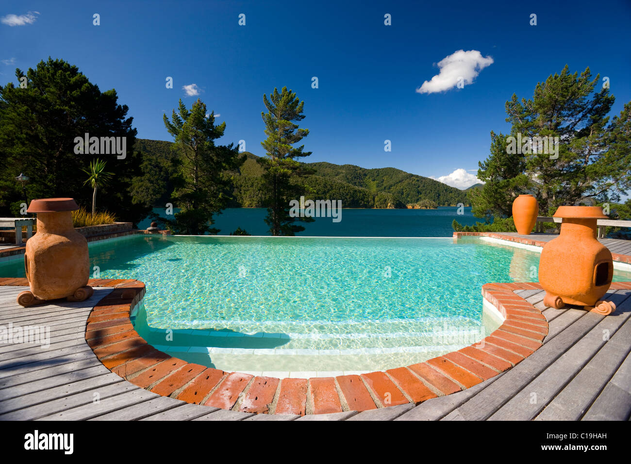 infinity pool New Zealand Stock Photo - Alamy