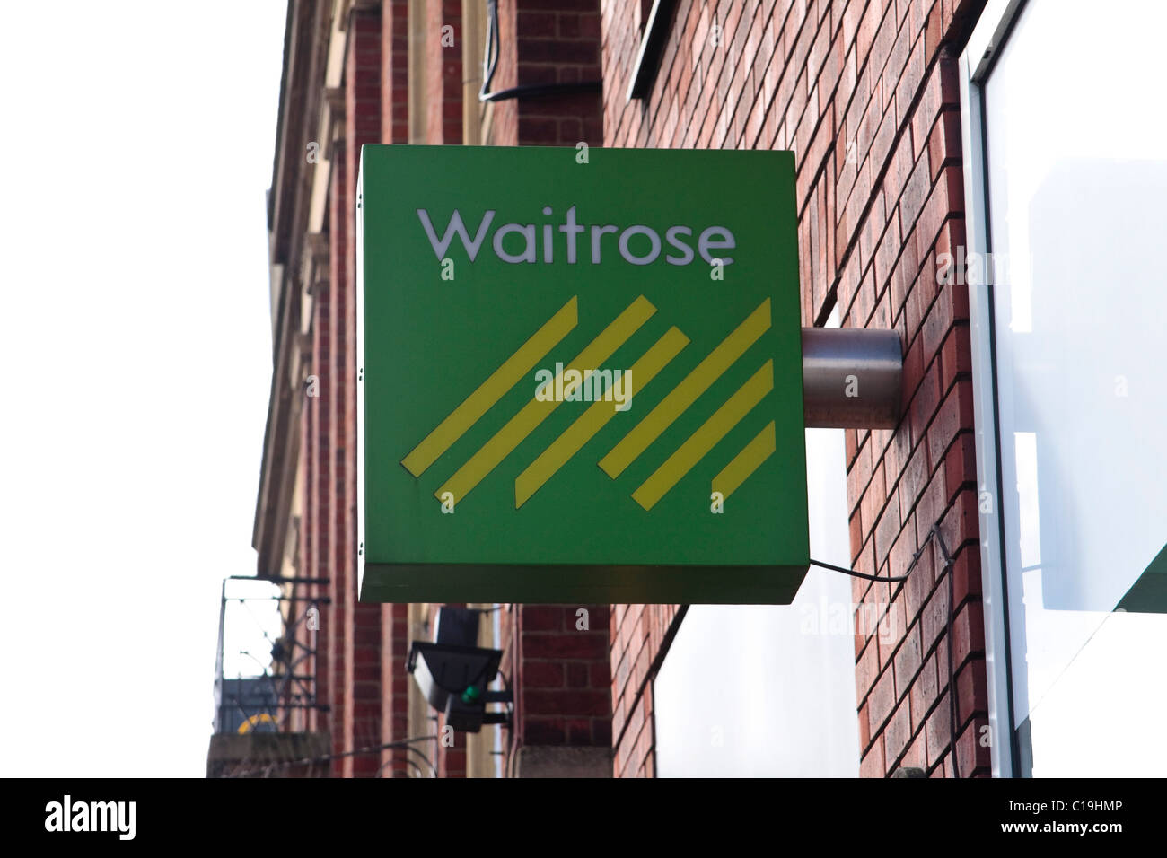A close-up of a Waitrose shop sign Stock Photo - Alamy