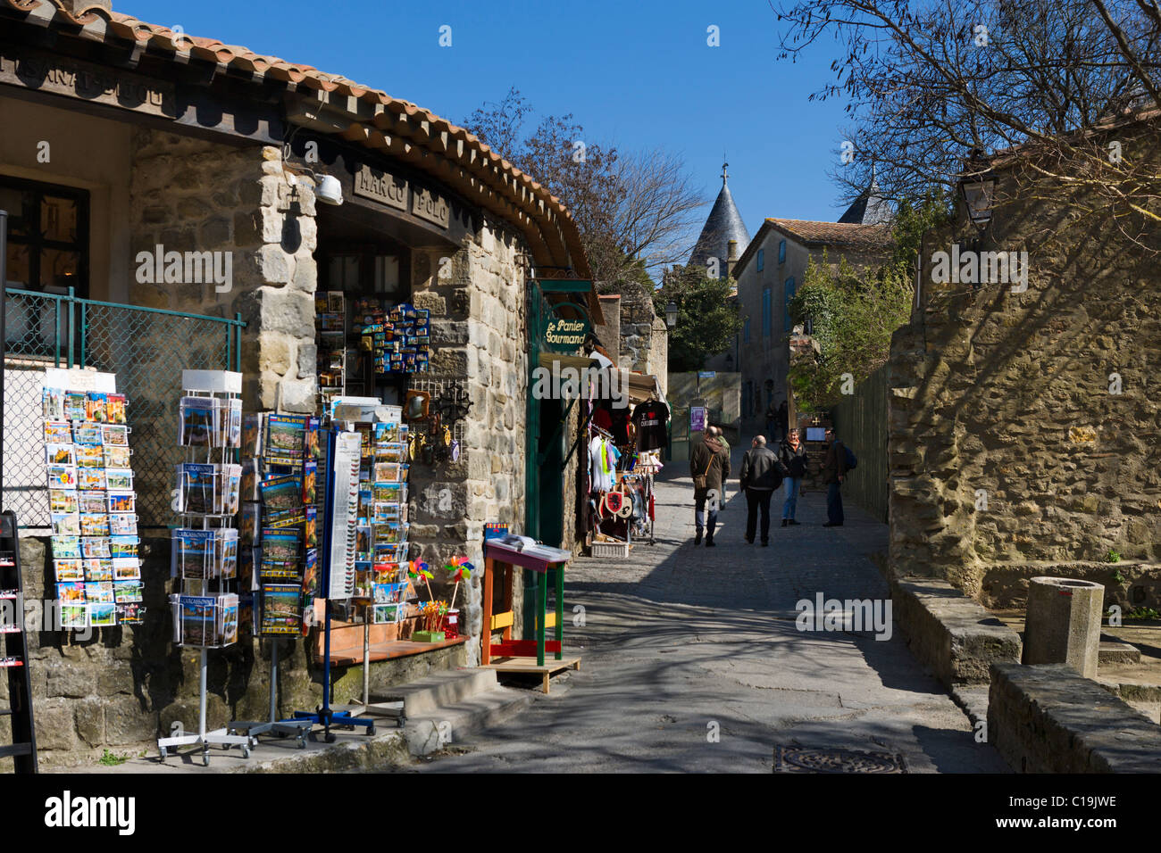 Carcassonne shops tourists hi-res stock photography and images - Alamy