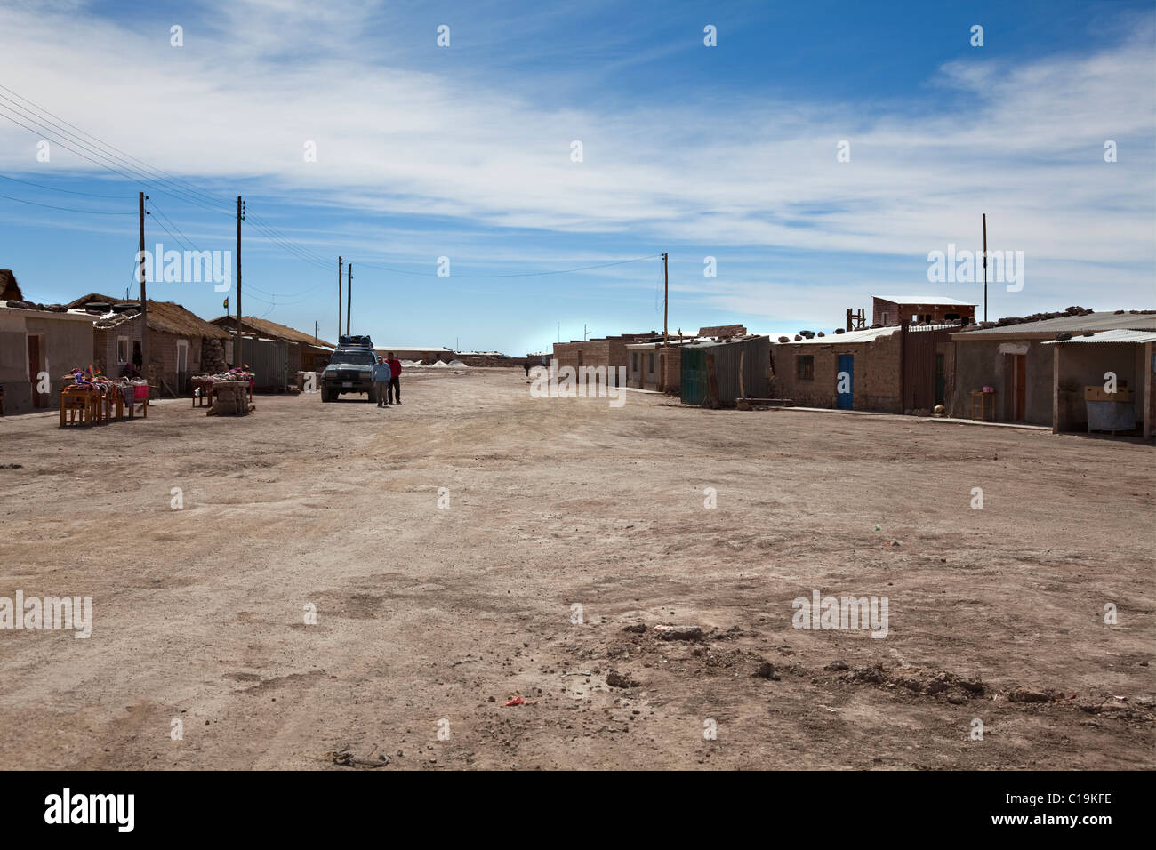 Salt Producing village of Colchani on the northern edge of the “Salar ...