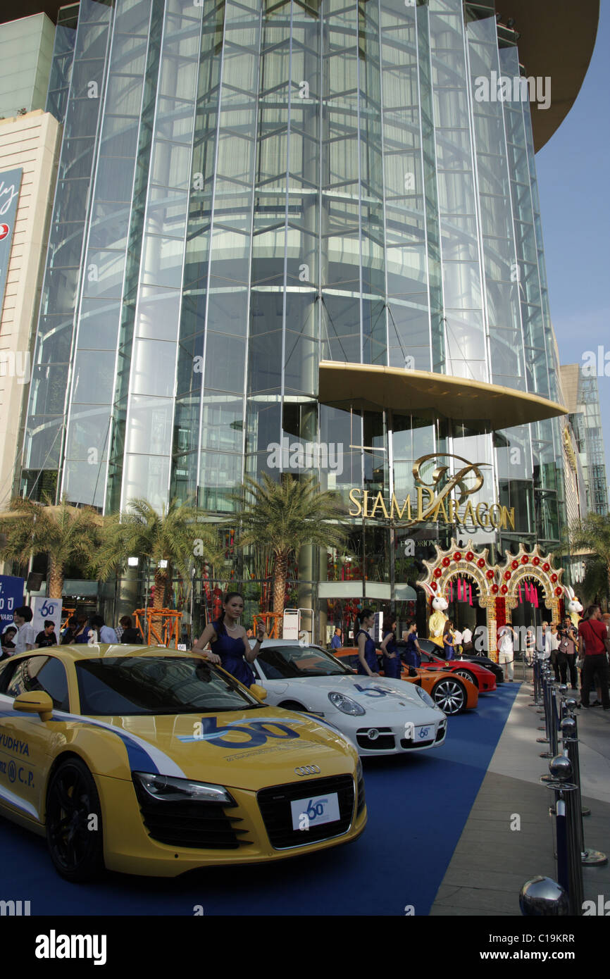 Sport cars showing at Siam Paragon shopping mall , Bangkok Stock Photo ...