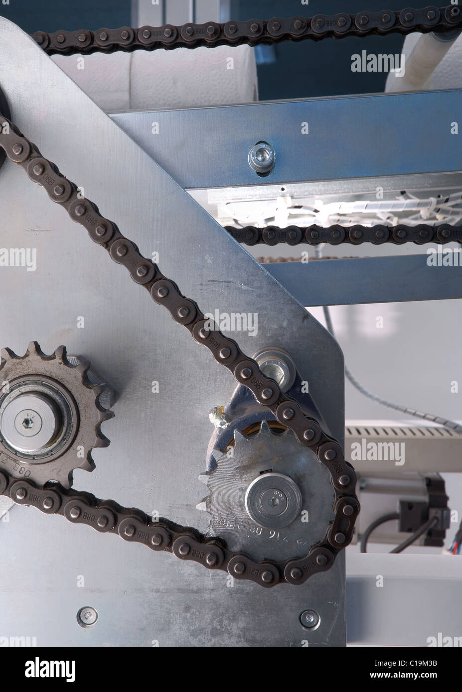 Details of a machine gears and other parts Stock Photo - Alamy