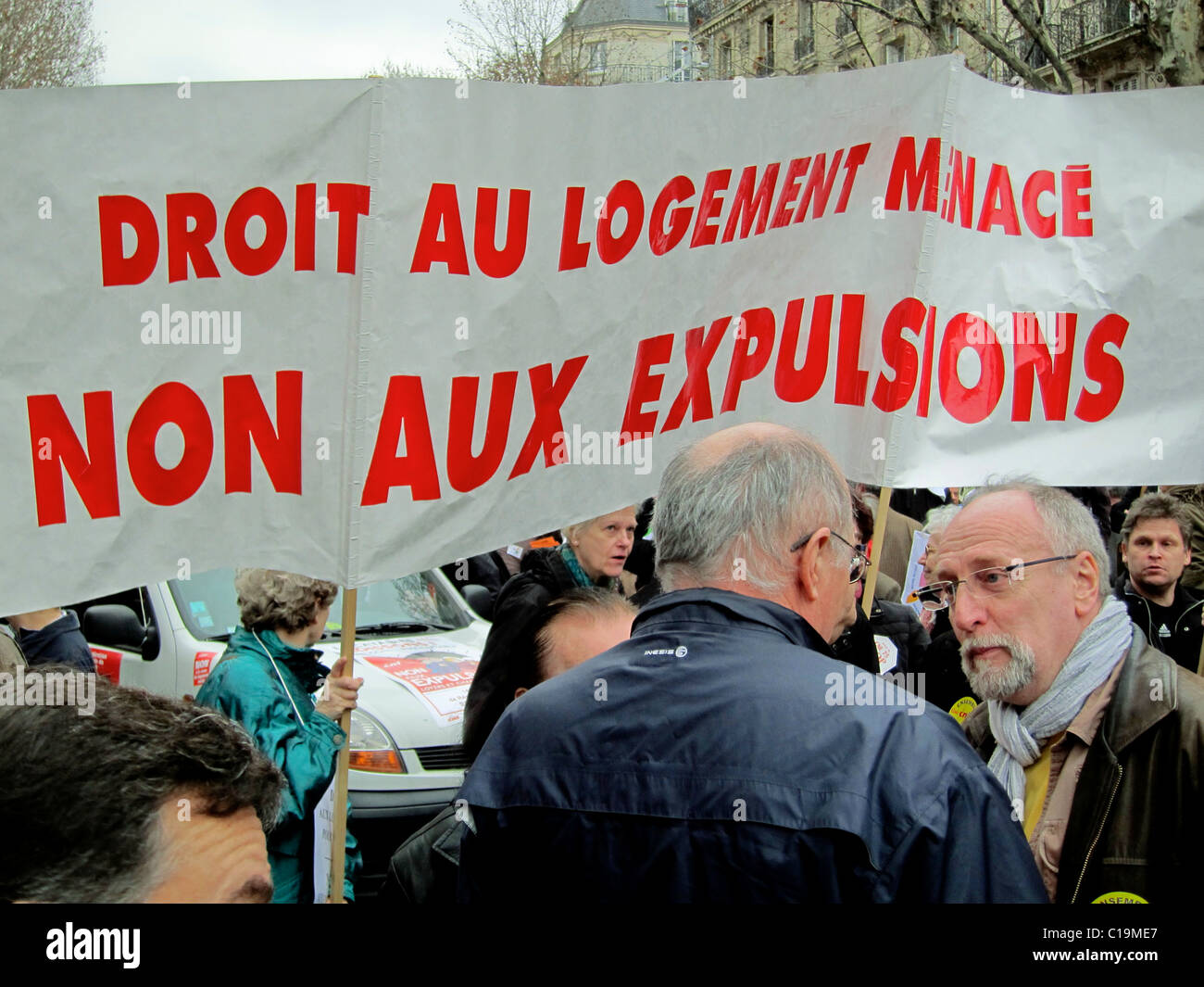 Paris, France, Men Talking at Public Demonstration, Protesting Against ...