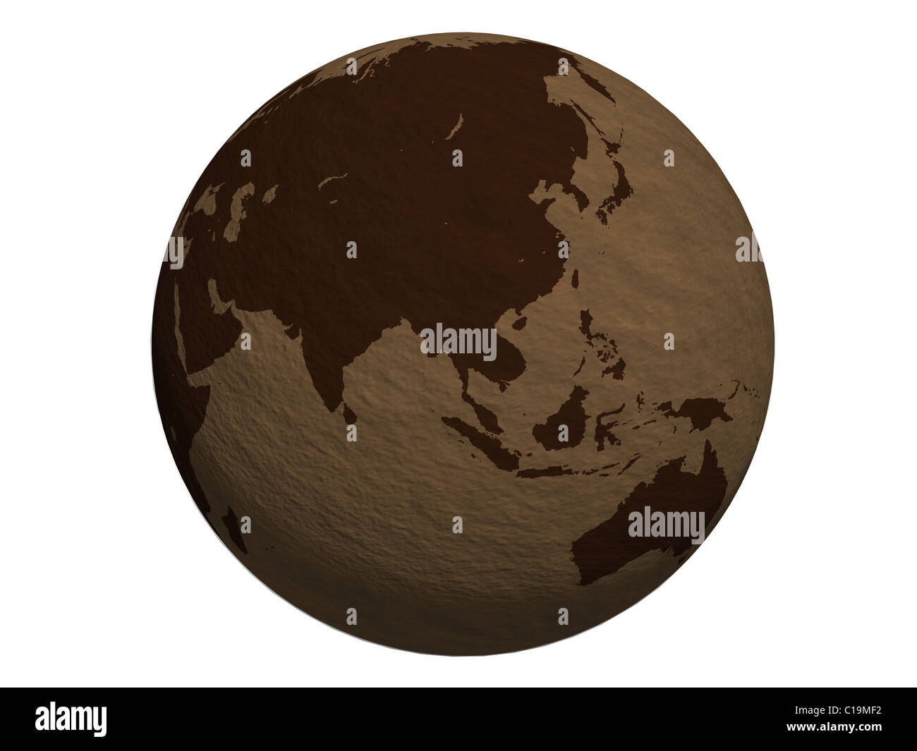 3d rendering of paper world sphere Stock Photo - Alamy