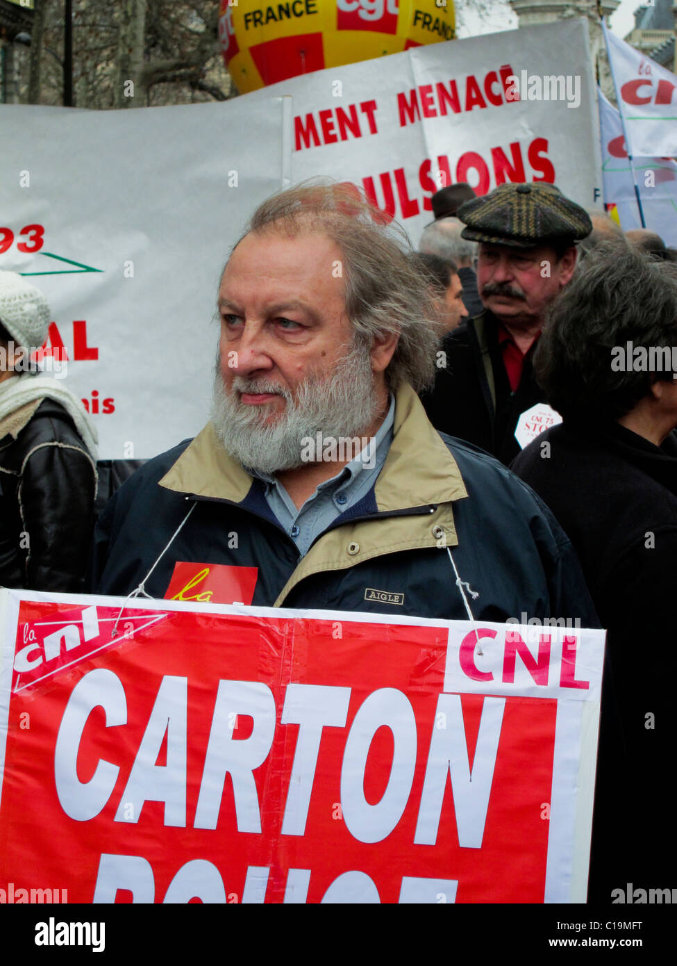 Paris, France, Demonstration Protesting Against Forced Housing ...