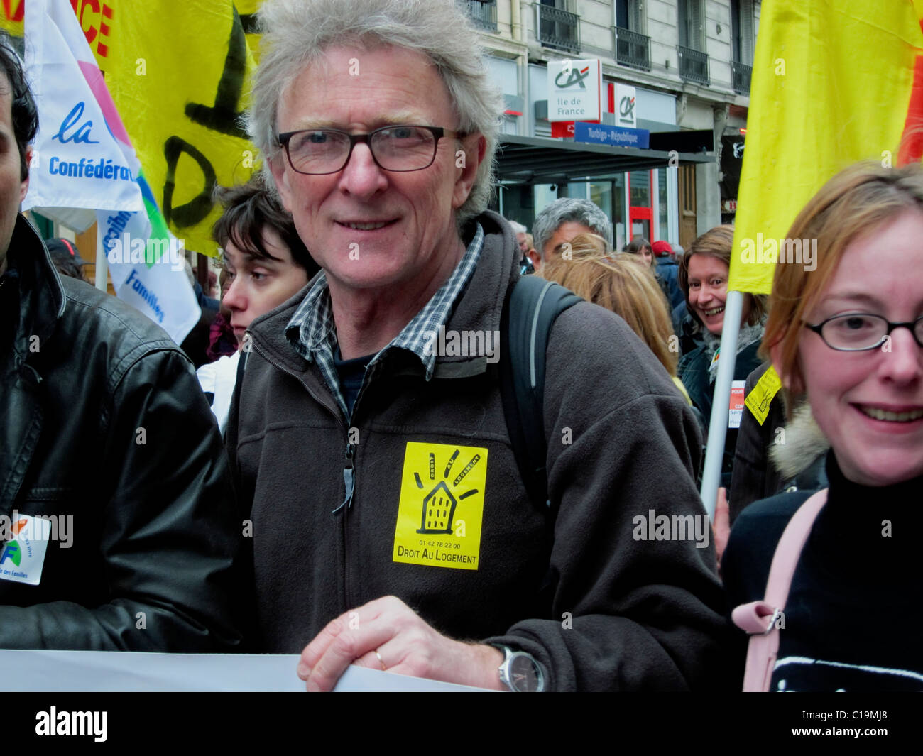 Paris, France, Demonstration Protesting Against Forced Housing ...