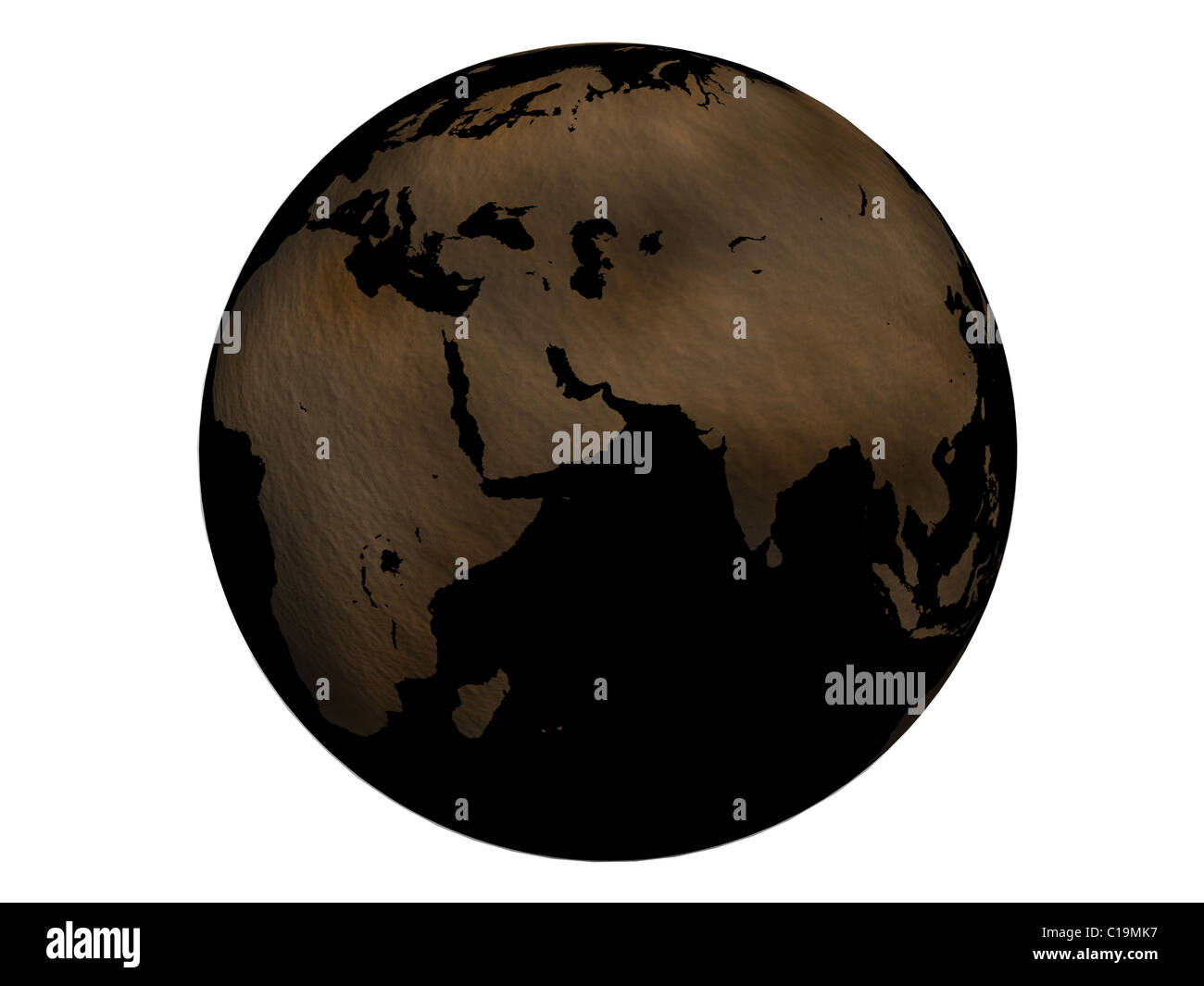 3d rendering of paper world sphere Stock Photo - Alamy