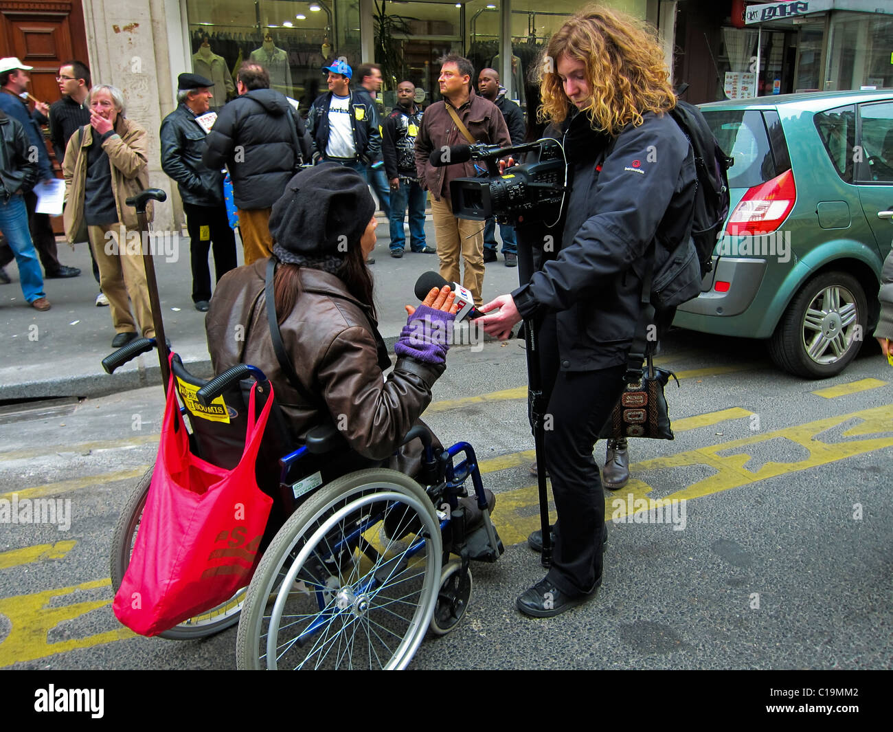 Paris, France, Demonstration Protesting Against Forced Housing ...